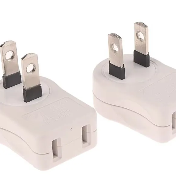 US 2PIN 360 Foldable Travel Aadapters Power Converter Plug Angle ...