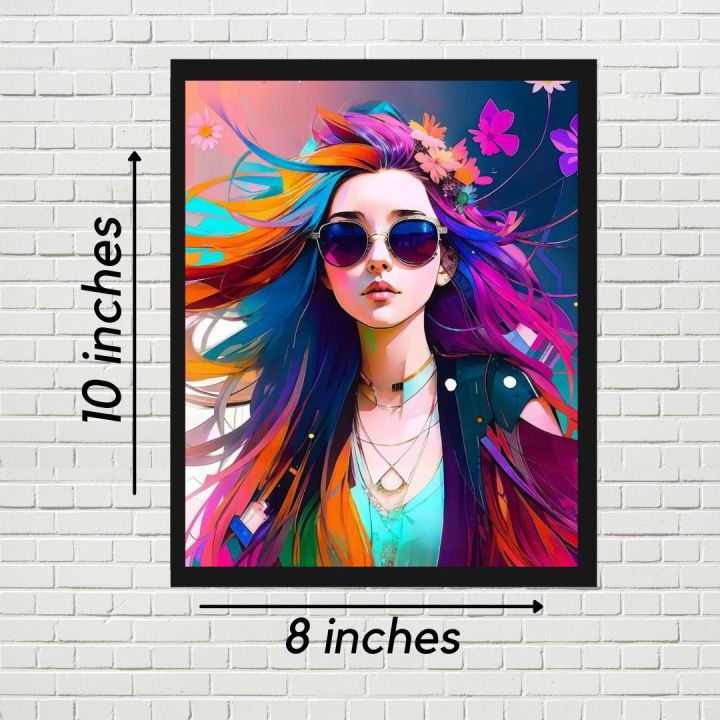 Aesthetic Girl Wall Frame Ai art room decor | Daraz.pk