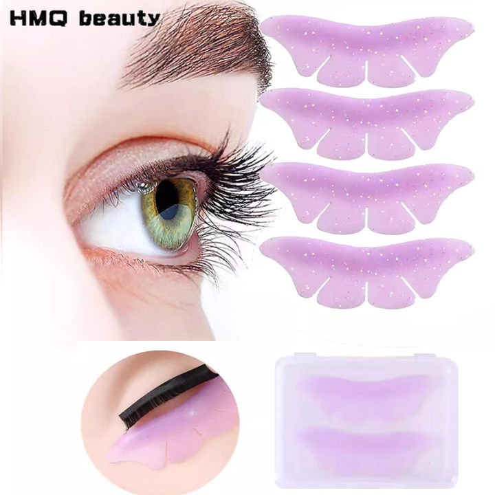 10/2pcs Silicone Eyelash Perming Pads Glitter Butterfly Shaped Lash ...