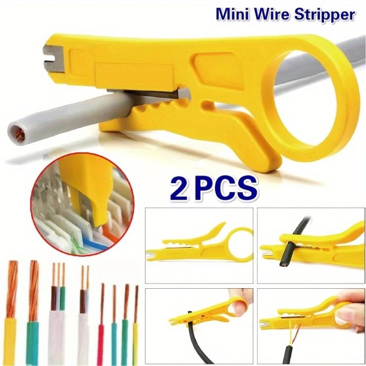 2PC Wire Stripper Knife Crimper Pliers Crimping Tool Cable Stripping ...