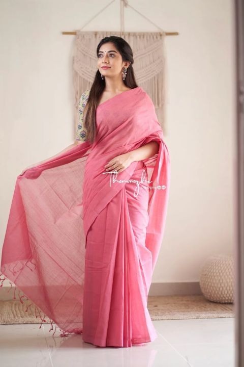 Half Cotton Saree with Blouse - New Arrival Traditional Wear | Daraz.lk