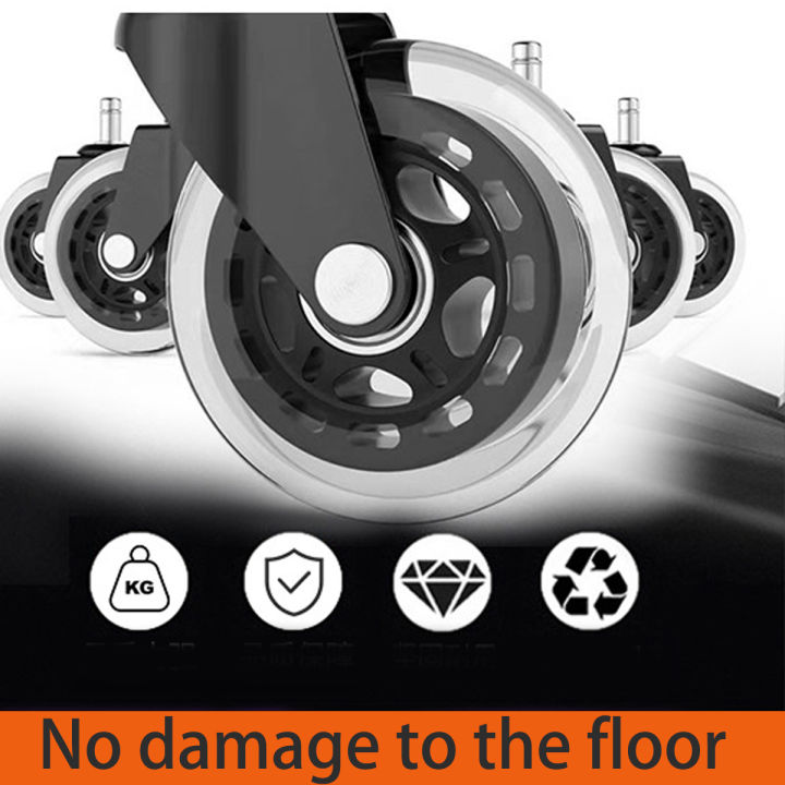 5pcs Universal Furniture Casters Wheels 3 Inch Rubber 360 Degree ...