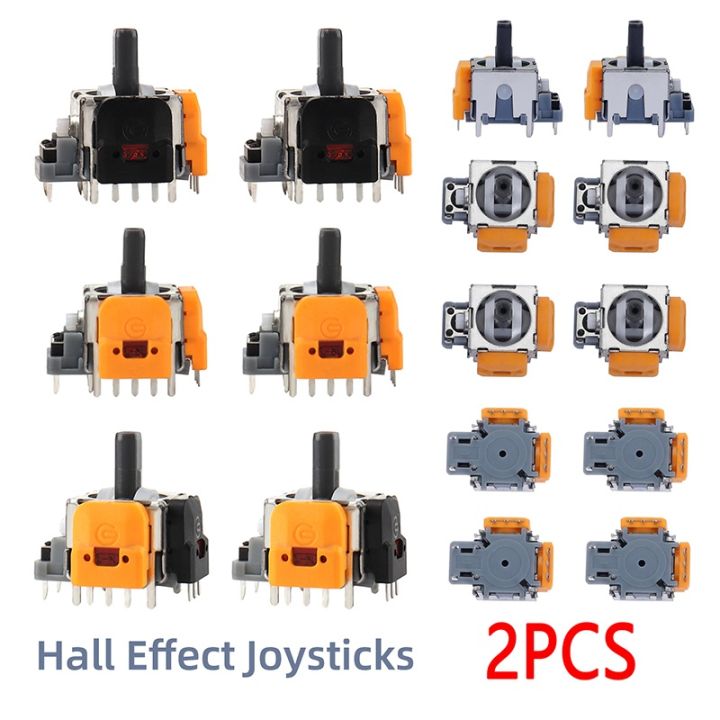 1 Pair 3D Analog Sensor Hall Effect Joystick Controller Thumb Stick For ...