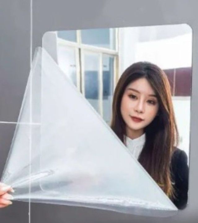 Wall Sticker Mirror Rectangular 30x40 with Shelves Stylish Modern Home ...