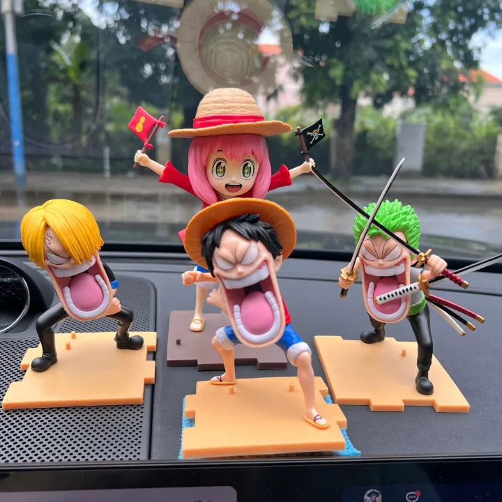 One Piece Anime Figurine Set Hunger Trio Miniature Luffy Sanji Zoro ...