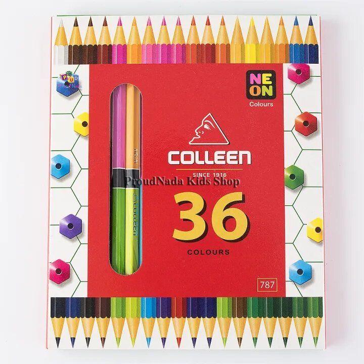 Colleen chlorine wood color pencil 2 heads 18 sticks 36 colors model ...