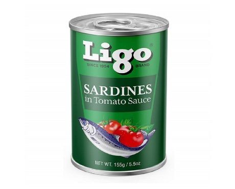 Ligo Sardines Fish With Tomato Sauce 155g Green || Product of The ...
