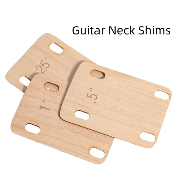3pcs Guitar Neck Shims 0.25 0.5 1 Degree Wooden Shims Set for Guitar ...