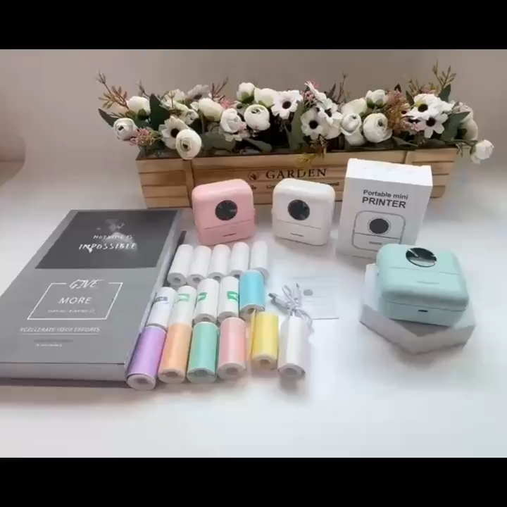 Mini Portable Thermal Printer with 1 Free Rolls – Wireless Bluetooth ...