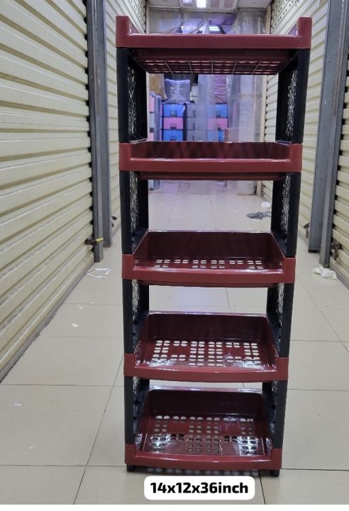 5 Layer Plastic Storage Rack, Book Shelf, Storage Rack for Home ...