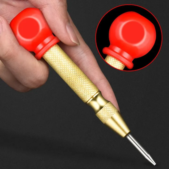 1pc Automatic Center Punch, 5" Spring Center Punch, Adjustable Tension ...