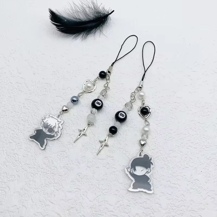Anime JJK Keychain Cosplay Geto Suguru Satoru Gojo Matching Phone Charm ...