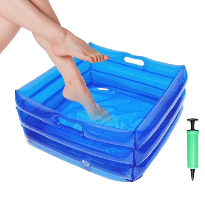 Portable Collapsible Swimming pool footbath Bath Inflatable ...