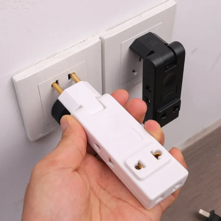 4 in 1 EU Electrical Socket 180 Degree Rotation Plug Adapter Extension ...