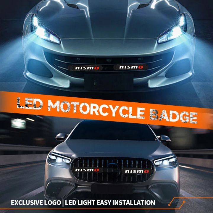 Decorative car grille LED lights front cover trim ornament for Nismo Nissan Juke Tiida Teana GTR ...