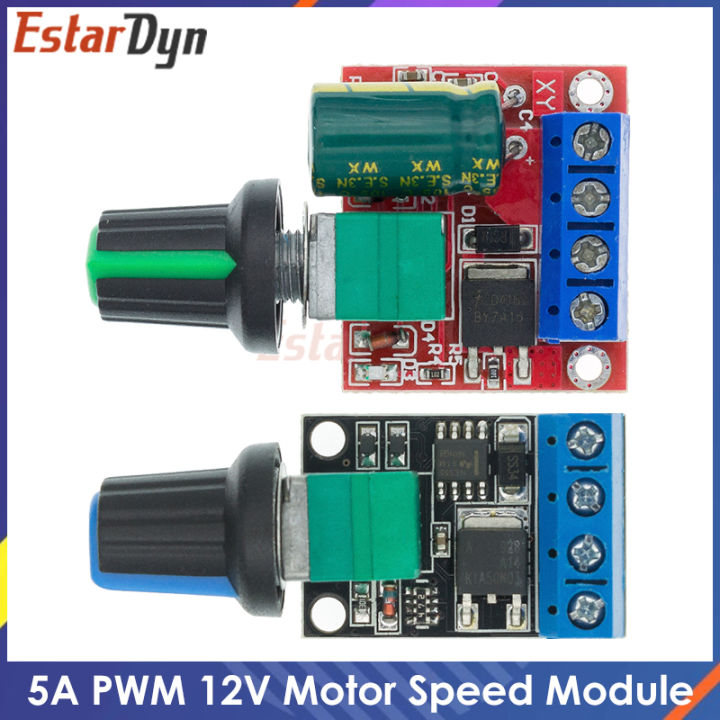 Mini 5A 10A 90W PWM 12V DC Motor Speed Controller Module DC-DC 4.5V-35V Adjustable Regulator ...