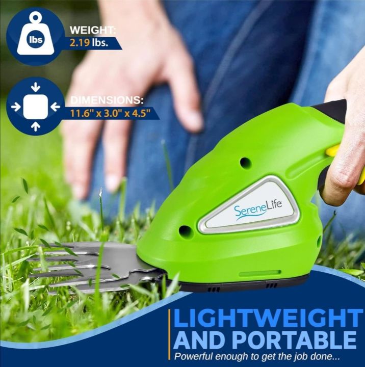 Pyle Cordless Handheld Grass Trimmers - Portable Lightweight Electric ...
