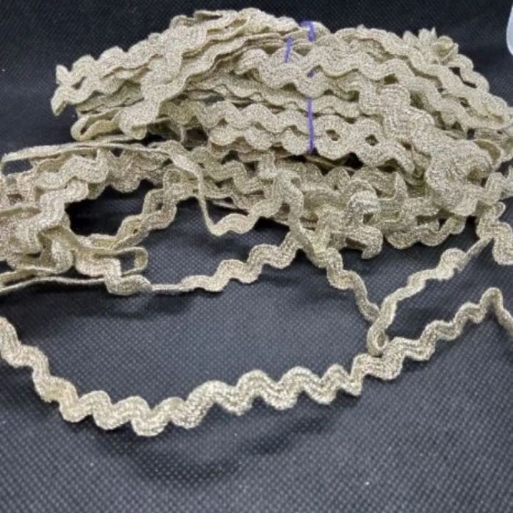 kingri lace golden zigzag lace for fabric and designs 7.5 meter | Daraz.pk