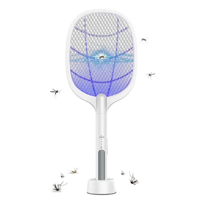Gecko 2 in 1 Rechargeable Mosquito Racket Fly Catcher Bug Zapper Racket ...