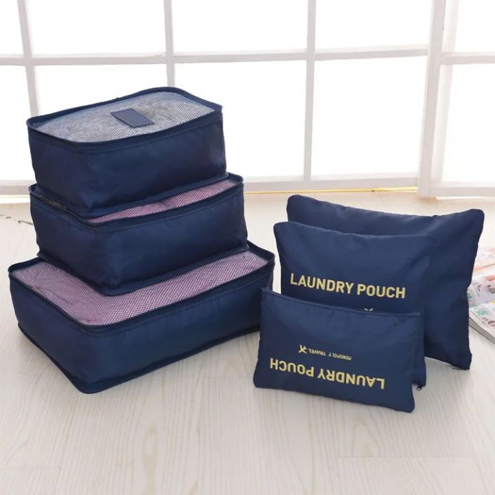 6PCS Travel Organiser Packing Bags Packing Cubes Set Durable Travel ...