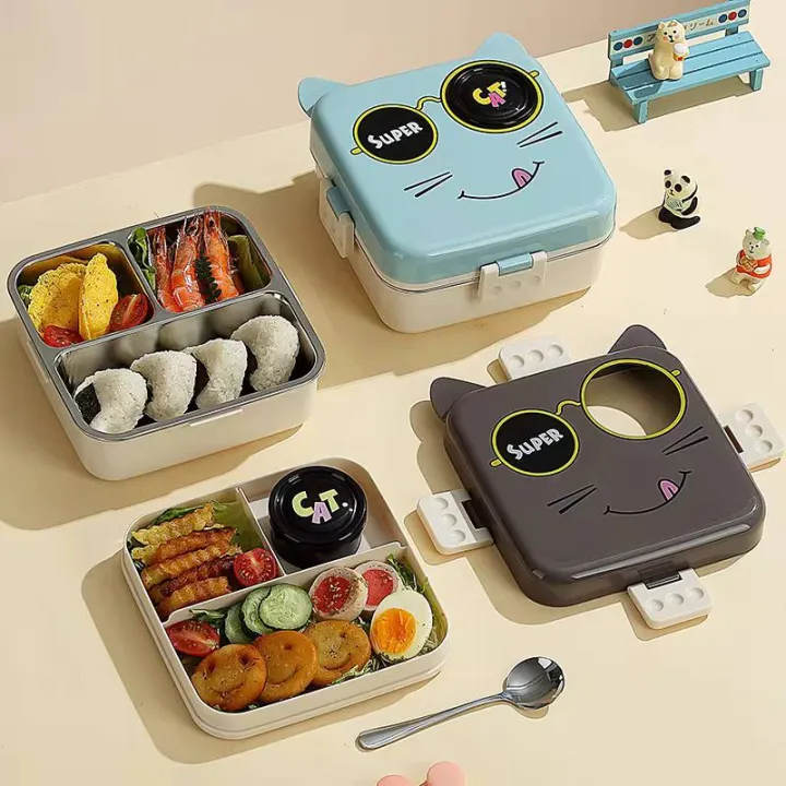 Carnival Super Cat Lunch Box 2 Layer Stainless Steel Lunch Box Comes ...