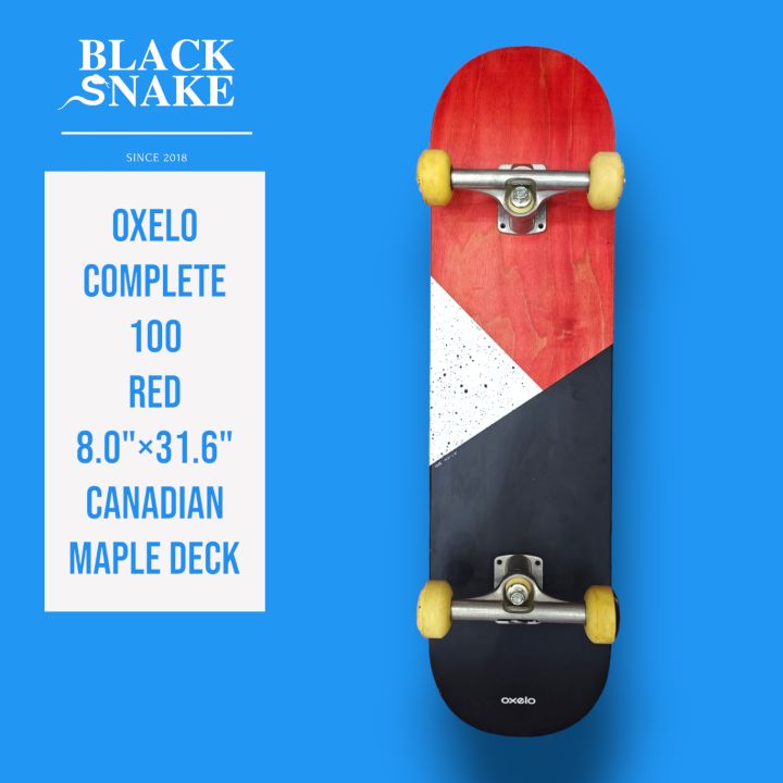 OXELO COMPLETE 100 RED SKATEBOARD COMPLETE SET | Shop.com.mm