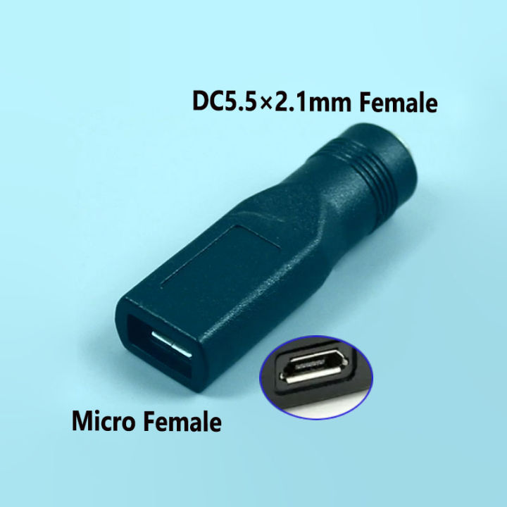 DC5.5x2.1mm To Micro USB Type-C Male Female Power Adapter Connector ...