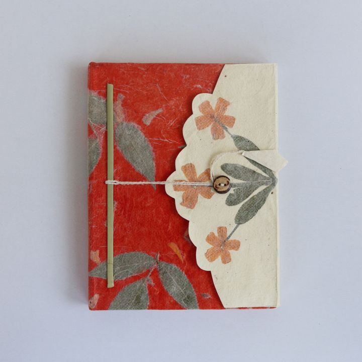 Handcraft Petal Wrap handmade Nepali paper notebook - 45 pages lokta ...
