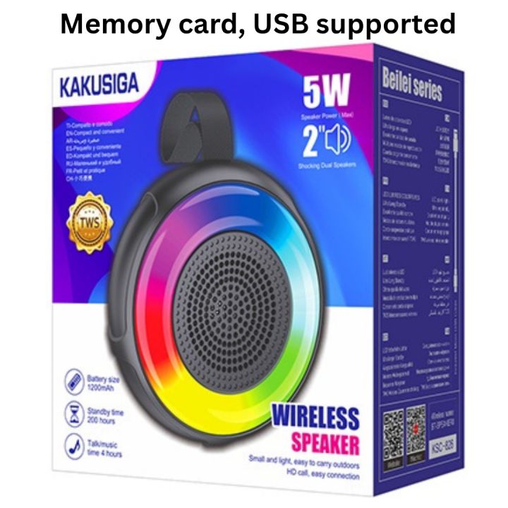 Kakusiga Wireless Speaker Small And Light, Easy To Carry Outdoors ...