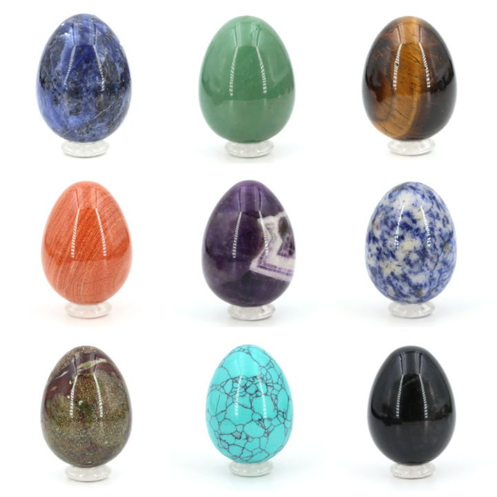 30x40mm Natural Yoni Egg Shaped Crystal Round Minerals Stone Polished ...