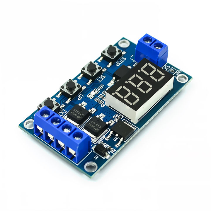 DC 12V 24V Dual MOS LED Digital Time Delay Relay Trigger Cycle Timer ...