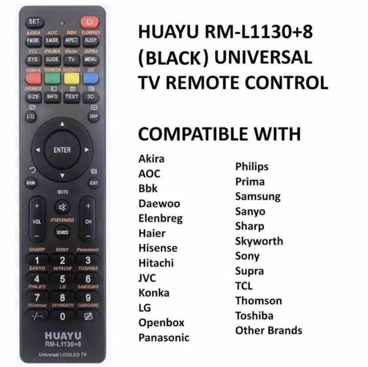 Universal Multi LED/CRT Tv Remote controller | Daraz.lk