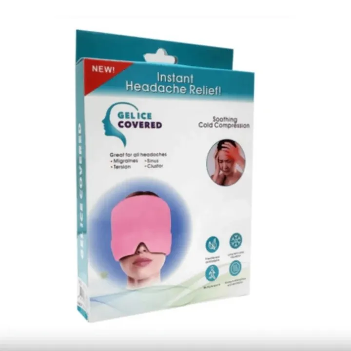 Cooling Gel Headache Relief Cap – 2-in-1 Ice Head Wrap for Migraine ...