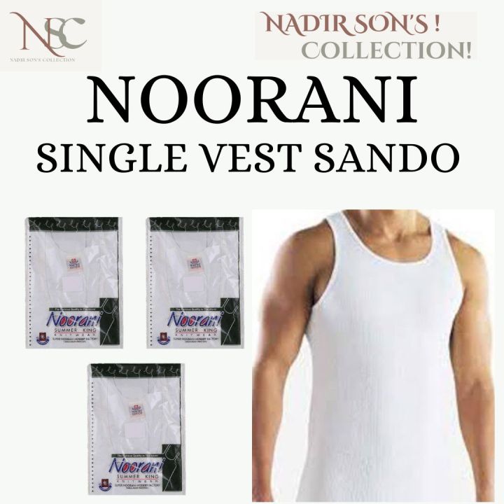 Single Original Noorani - Men's Noorani Cotton Sando Banyan | Daraz.pk