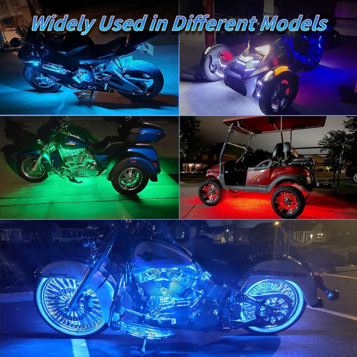 New Motorcycle Atmosphere Underglow Lights LED Light Kits App Remote ...