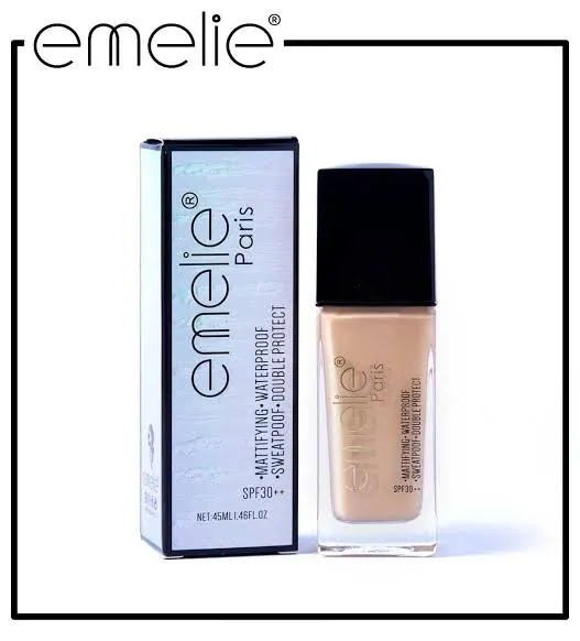 Emelie Paris Liquid Foundation 24H Waterproof SPF 40 | Long Lasting ...