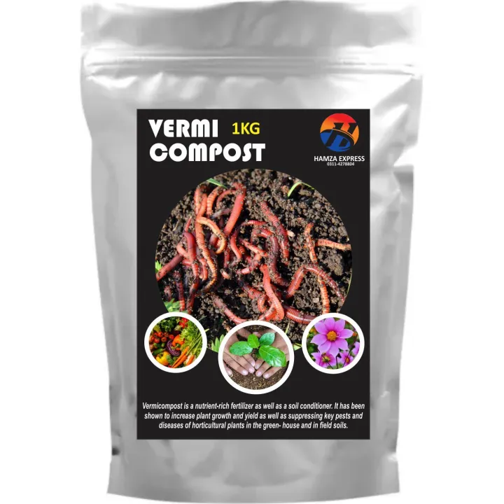 Vermi Compost 1kg Organic fertilizer 100% Pure BY HAMZA EXPRESS | Daraz.pk