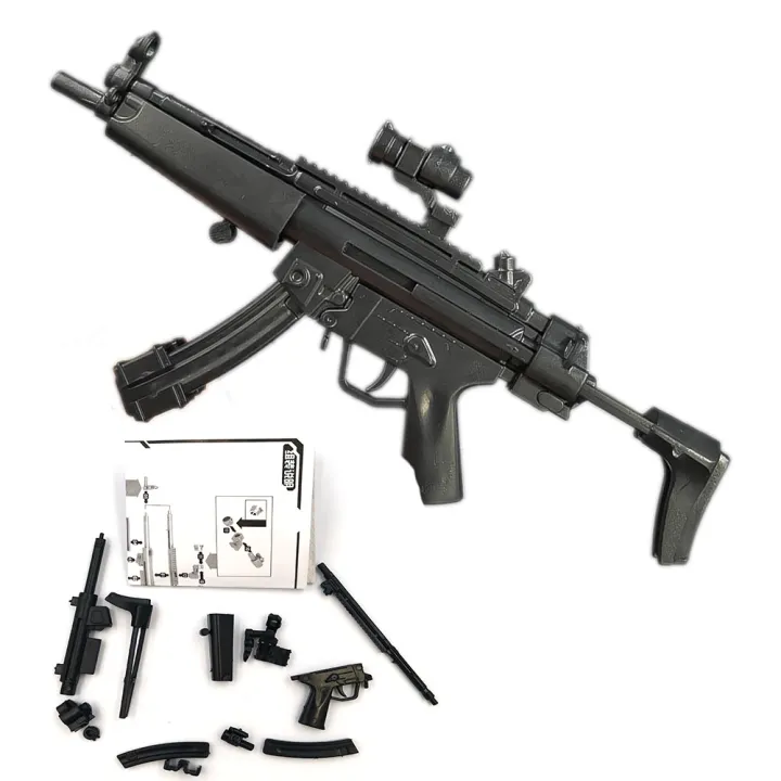1/6 Scale 4D HK MP5 Submachine Toy Gun Model Puzzles Building Bricks ...