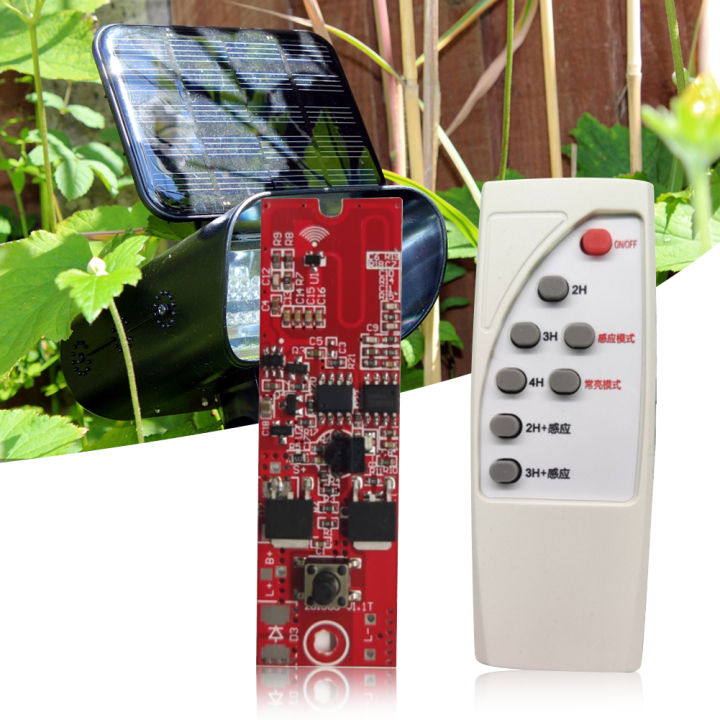 3.2V 3.7V Solar Lamp Control Board Remote Control LED Drive Panel Human ...