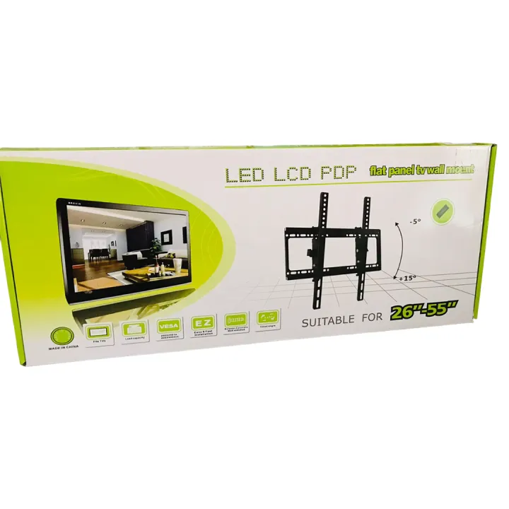 TV Wall Mount Bracket 26-55 inch Flat Panel 15 Degrees Tilt Angle 32 40 ...