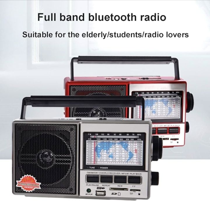 Rechargeable Radio FM With USB/ SD/ Bluetooth | Daraz.lk