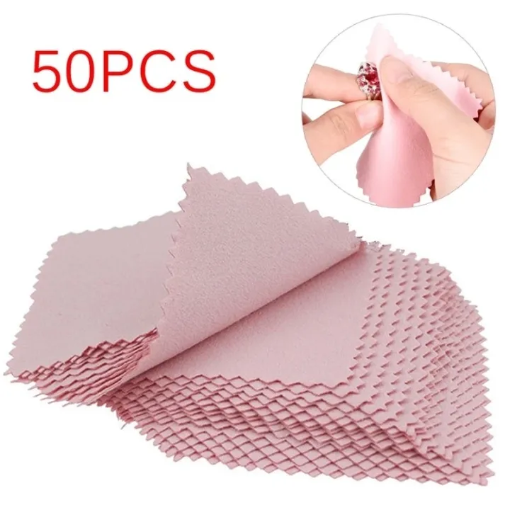 50 PCS/lot Clean Cleaning Cloth Polishing Cloth for Silver Gold ...
