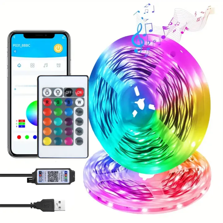LED Strip Light Color USB RGB Tpae Bluetooth LED Strip Bedroom ...