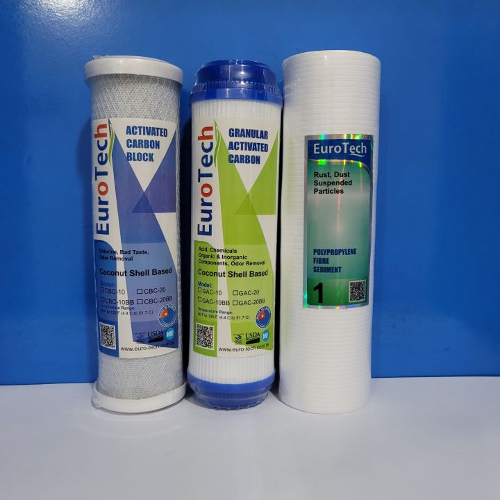 Eurotech Taiwan Water Filter Cartridges Set for Reverse Osmosis RO ...