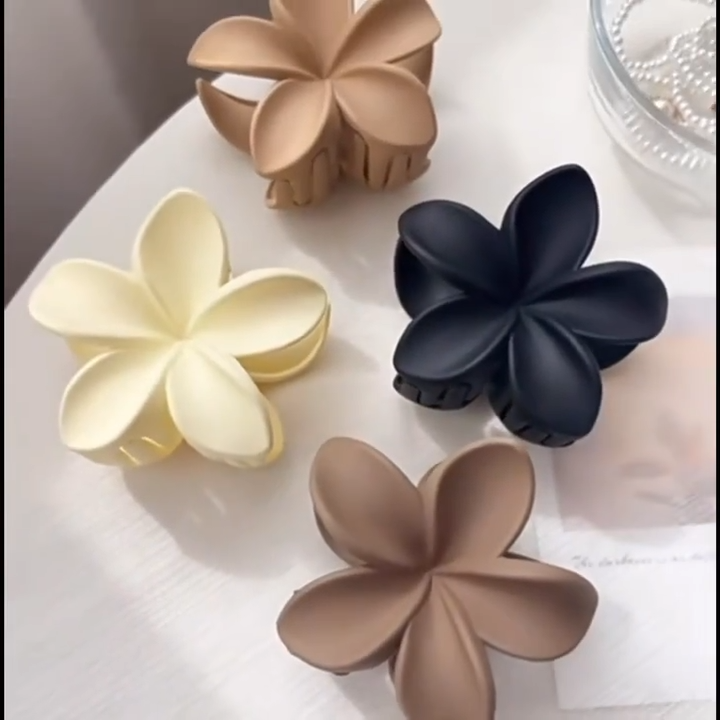 3 Piece Flower Claw Clips Catchers Elegant Large Floral Flower Design ...