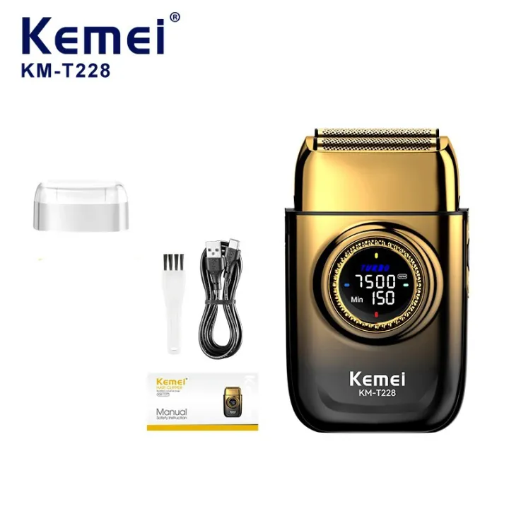 Kemei Professional Reciprocating Shaver Turbo High Speed Electric Foil ...