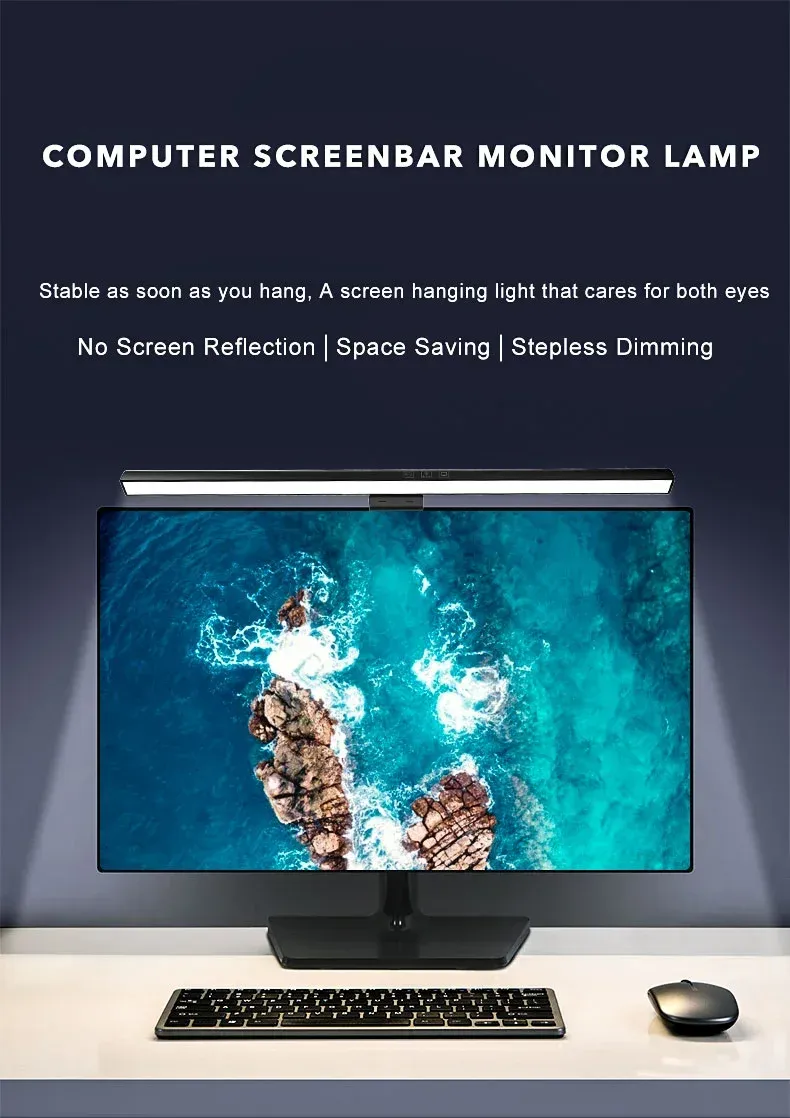 50cm 33cm Eye Protection LED Computer PC Monitor Screen Light Bar ...