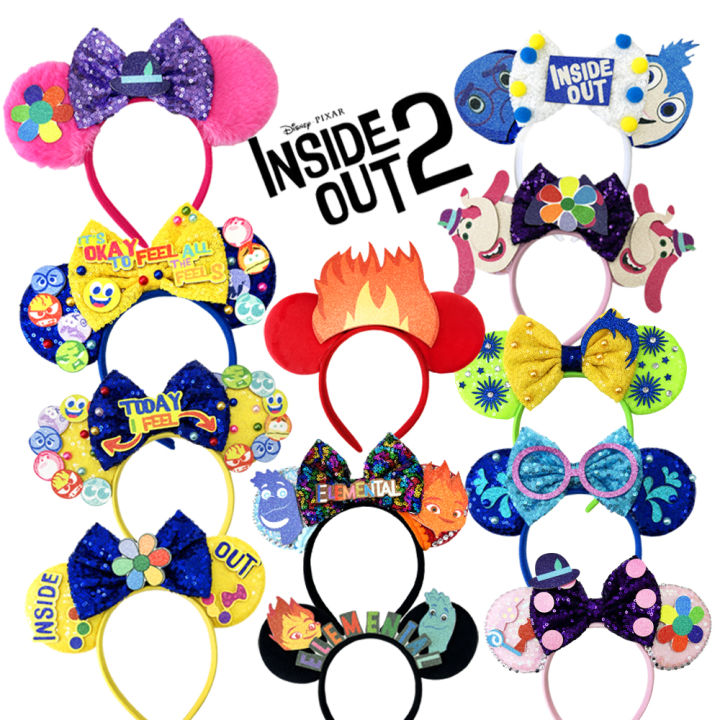 Inside Out 2 Theme Mickey Mouse Headband Anime Cartoon Joy Sadness ...