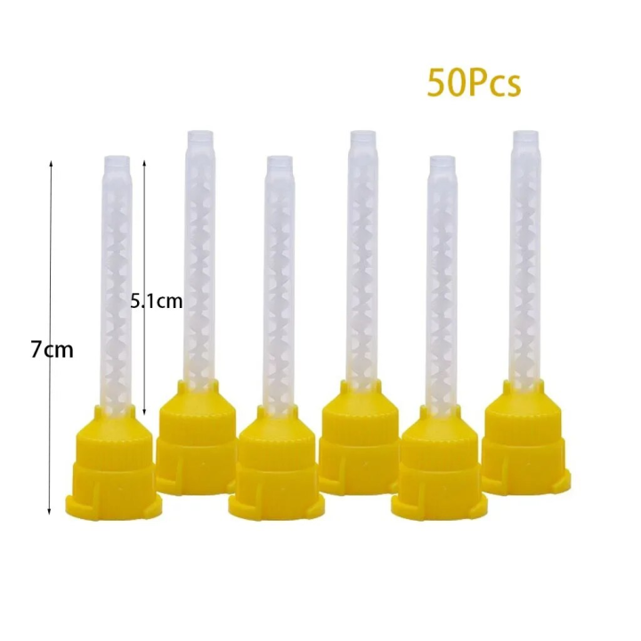50Pcs Dental Mixing Tips Tubes Disposable Nozzles Head Impression ...