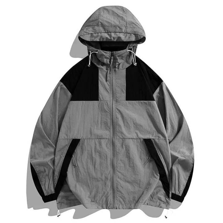 Men’s Summer Black Matching Wrinkle Windcheater | Daraz.com.np